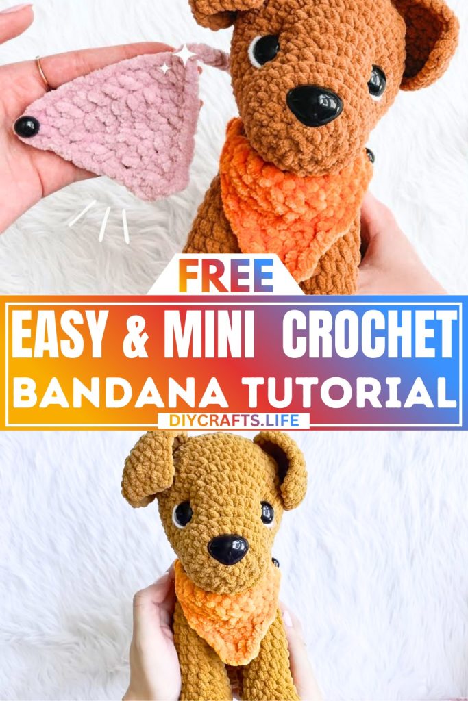 How to Crochet a Mini Bandana For Your Amigurumi Toy - DIY Crafts
