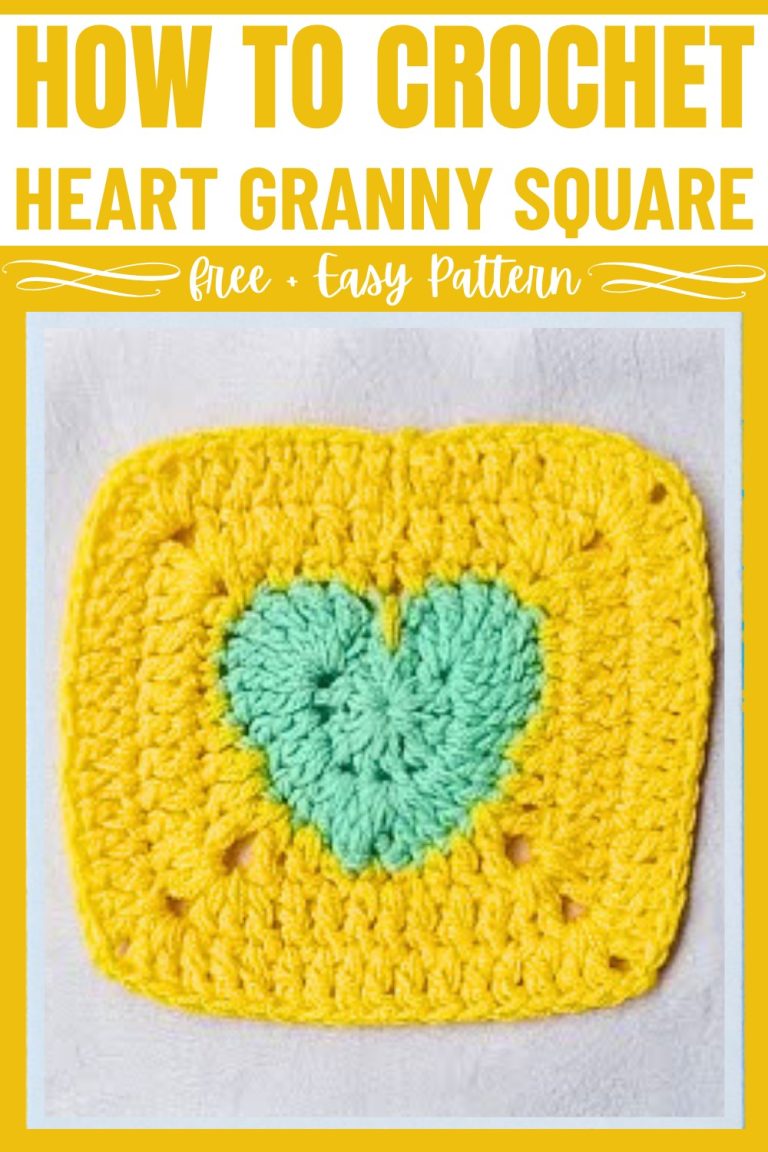 Easy Crochet Heart Granny Square Tutorial Free - DIY Crafts