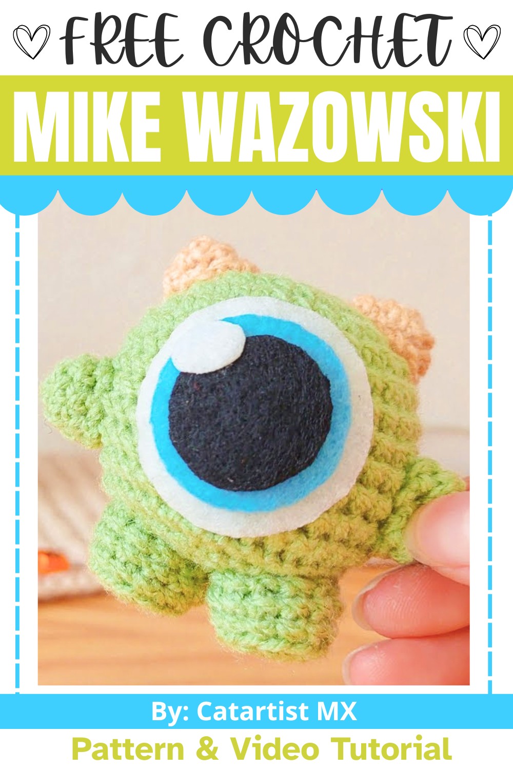 Crochet A Mini Mike Wazowski With This Simple Tutorial - DIY Crafts