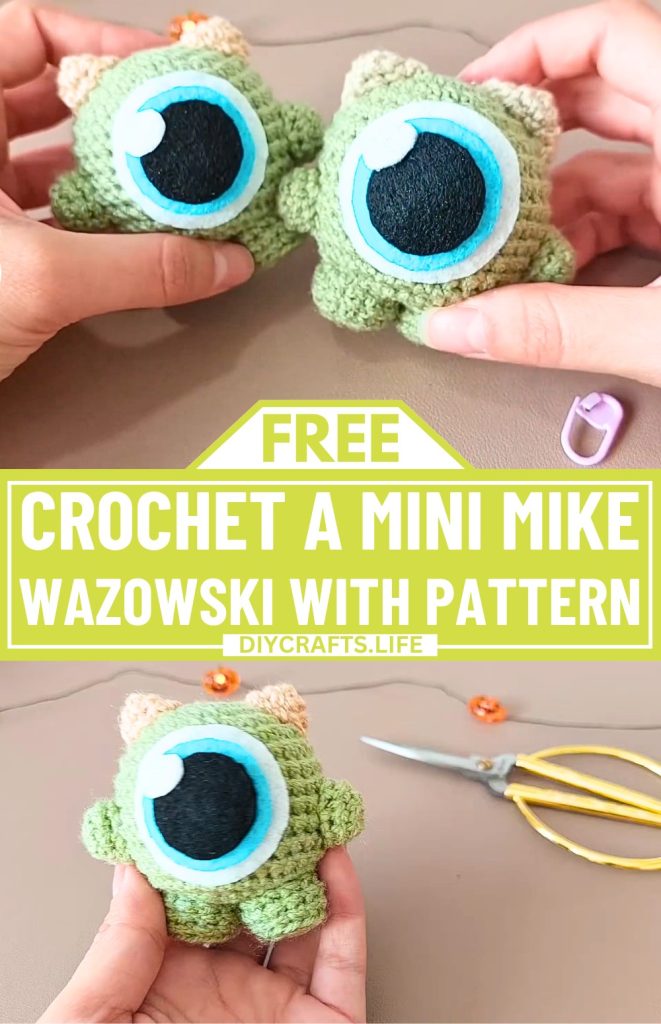 Crochet A Mini Mike Wazowski With This Simple Tutorial - DIY Crafts
